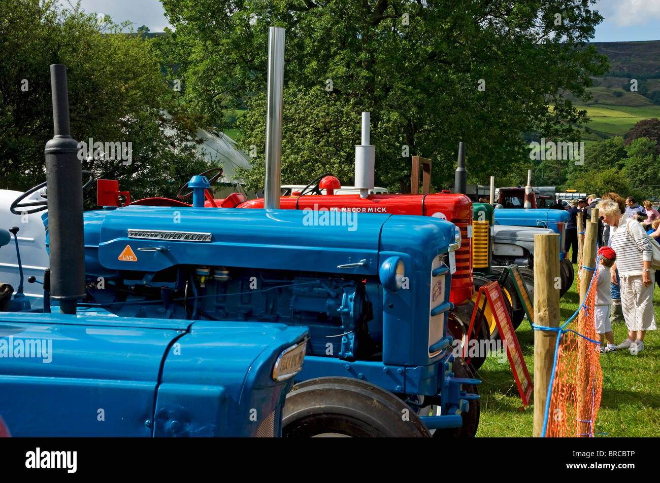 Visitors looking at the farm machinery tractor display Rosedale ...