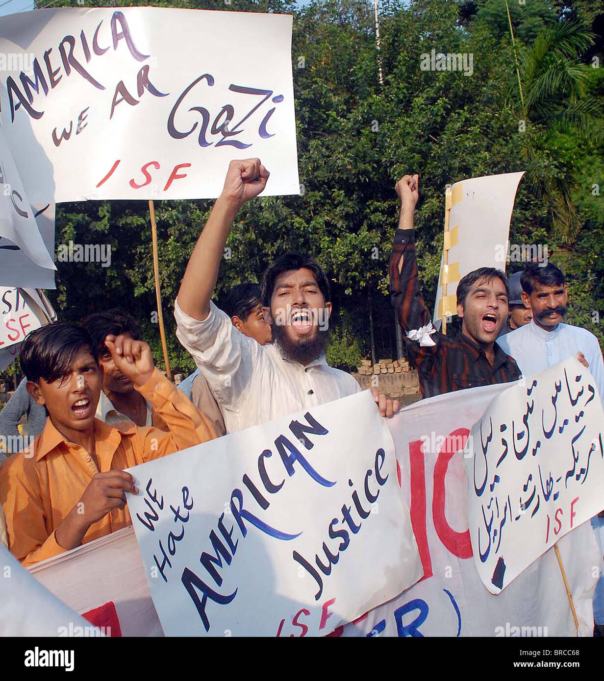 Activists of Insaf Students Federation (ISF) shout slogans for the ...