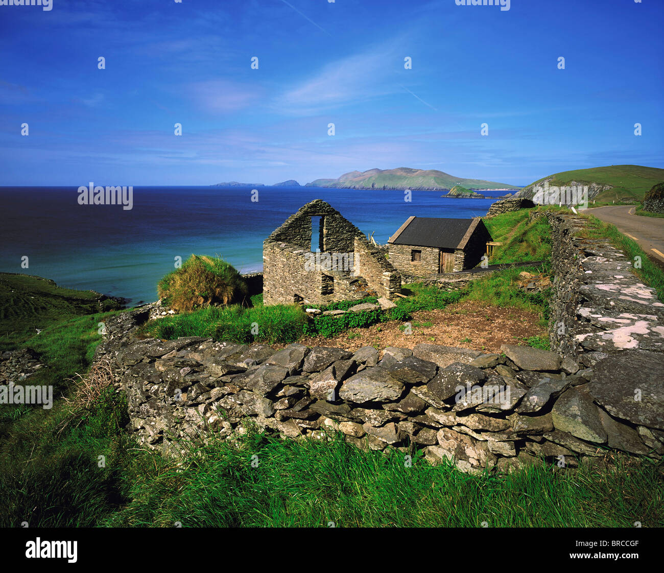 Slea Head, Dingle Peninsula, Co Kerry, Ireland; Deserted Farm Stock ...
