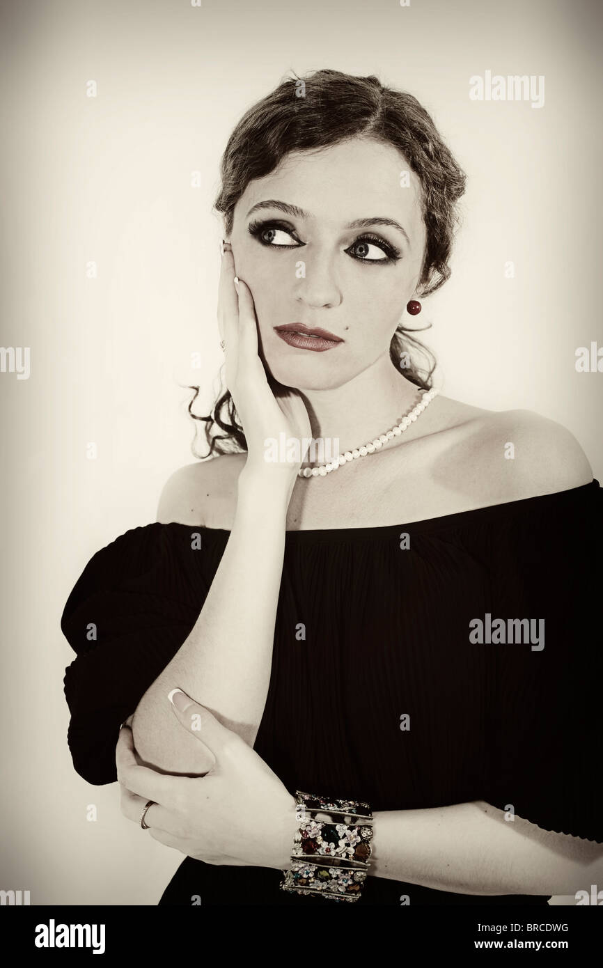 Woman in retro hi-res stock photography and images - Alamy