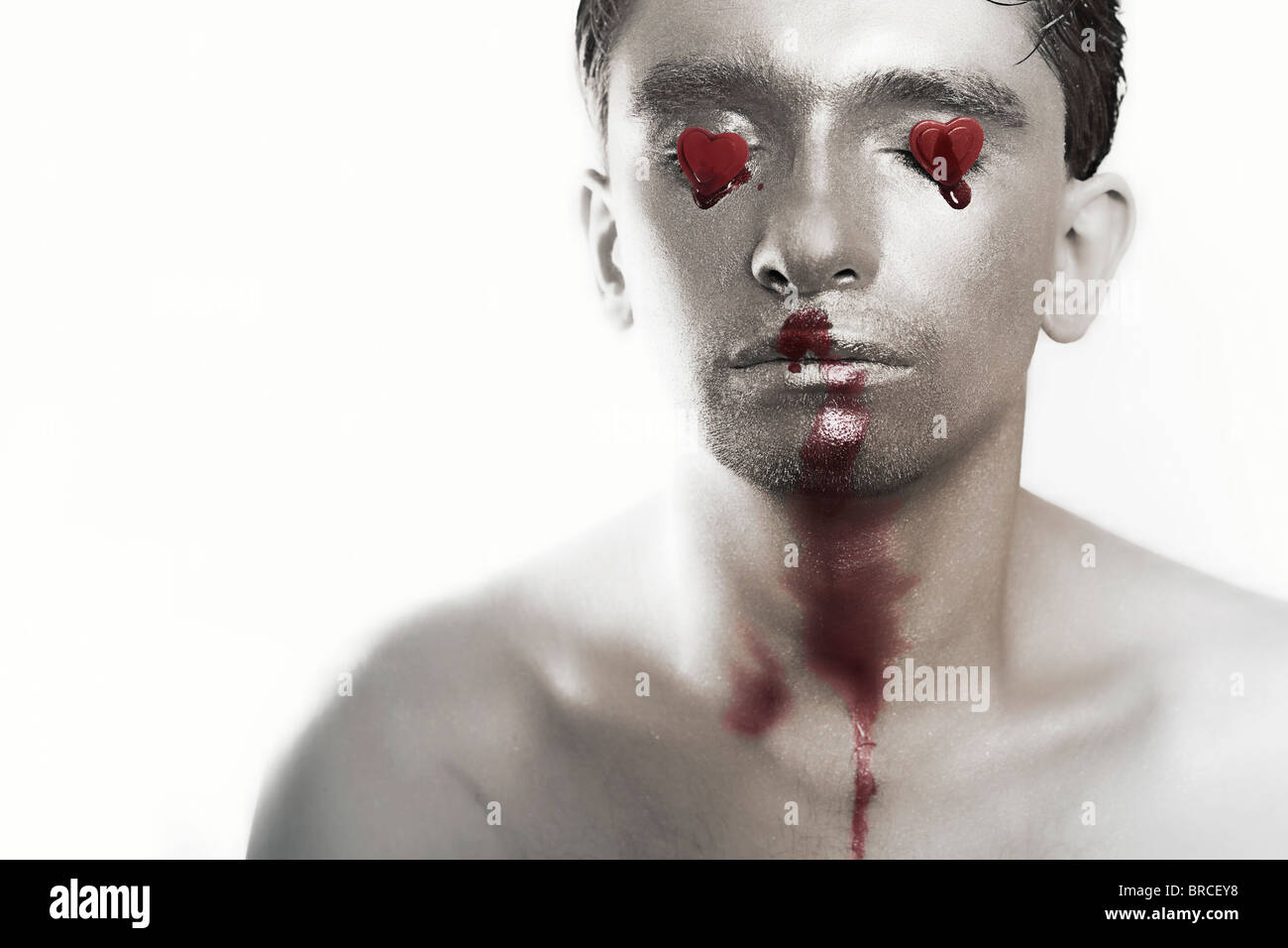 Heart face paint hi-res stock photography and images - Alamy