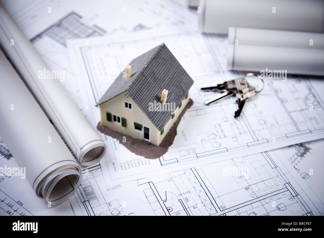 Architecture plan & Tools Stock Photo - Alamy