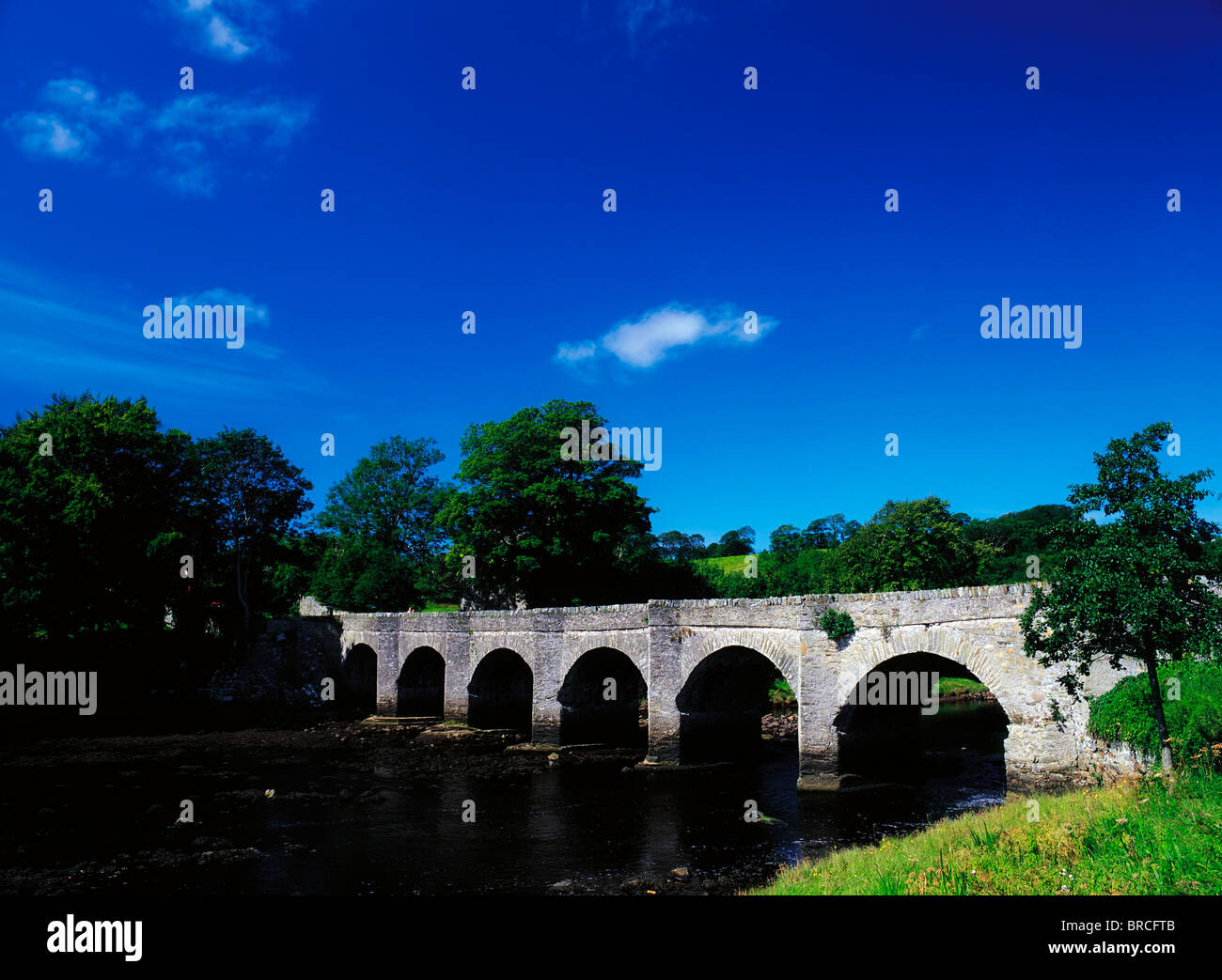 Crana River, Buncrana, Co Donegal, Ireland; Bridge Over A River Stock ...