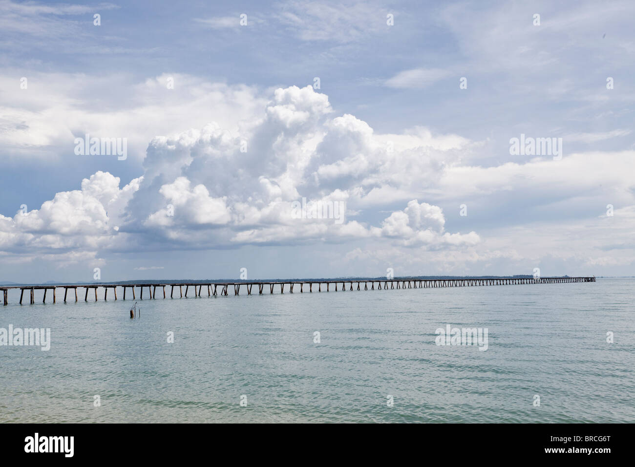 Wooden jetty on Libaran Island, Sabah, Borneo Stock Photo - Alamy