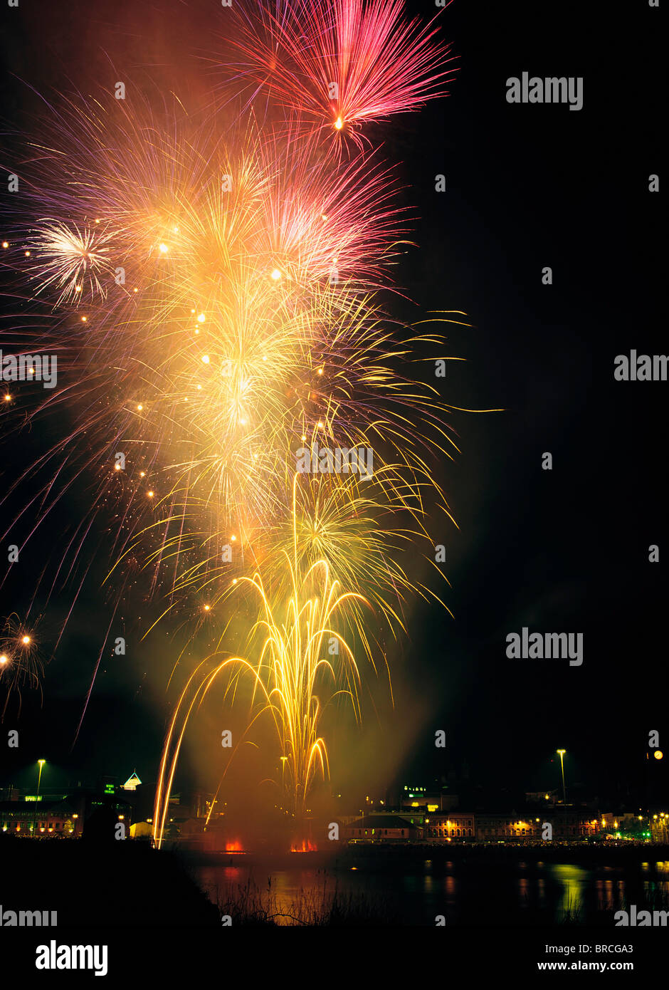 Derry, Co Derry, Ireland; Display Of Fireworks Stock Photo - Alamy