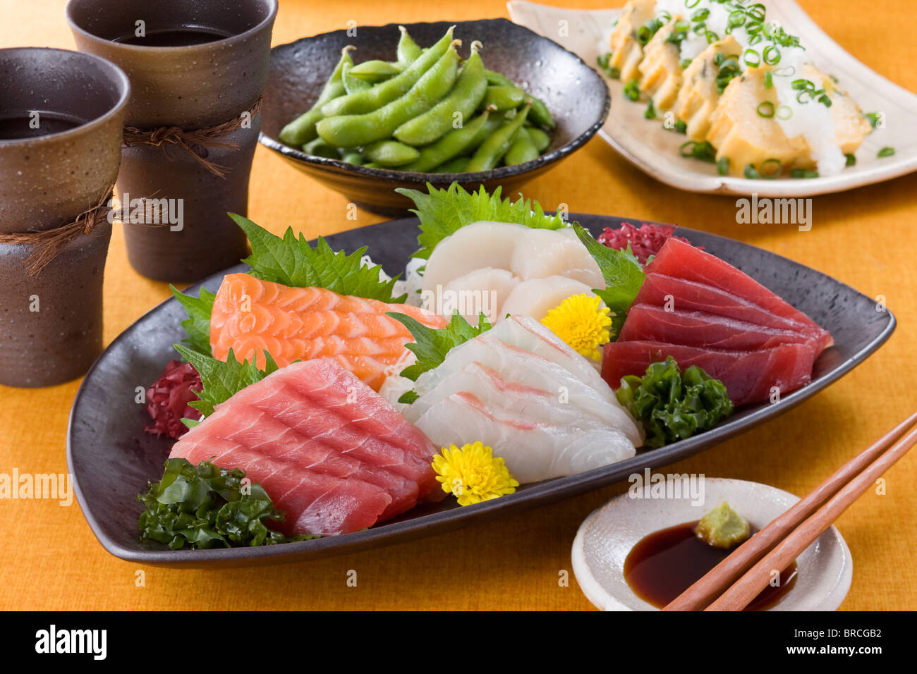 Assorted sliced raw fish hi-res stock photography and images - Alamy