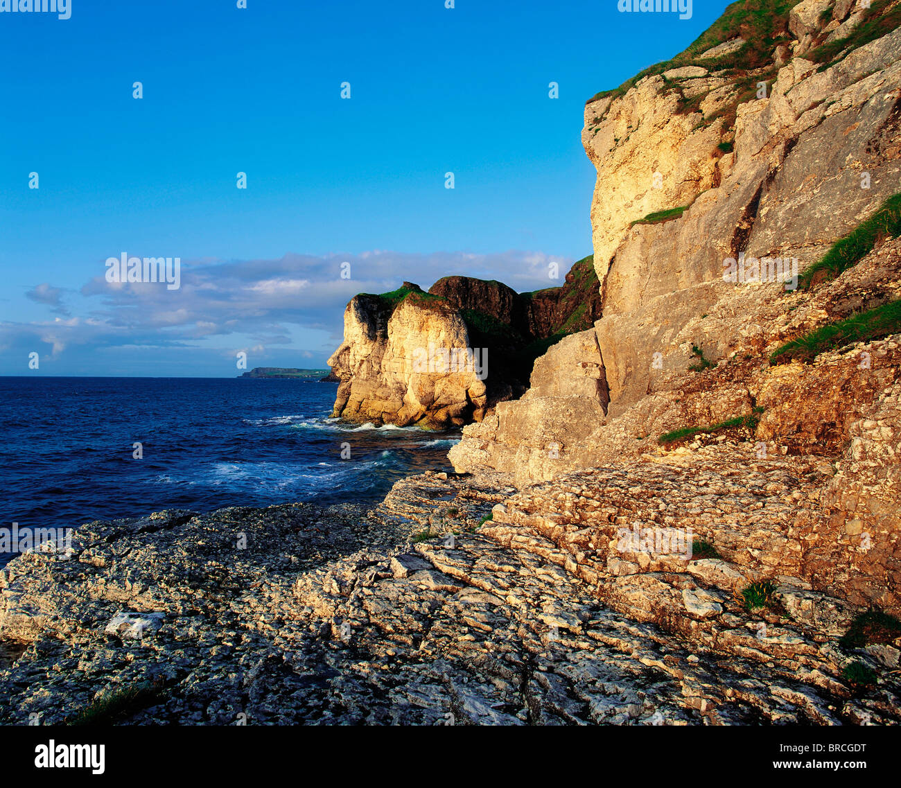 White Rocks, Portrush, Co Antrim, Ireland; Limestone Cliffs And The ...