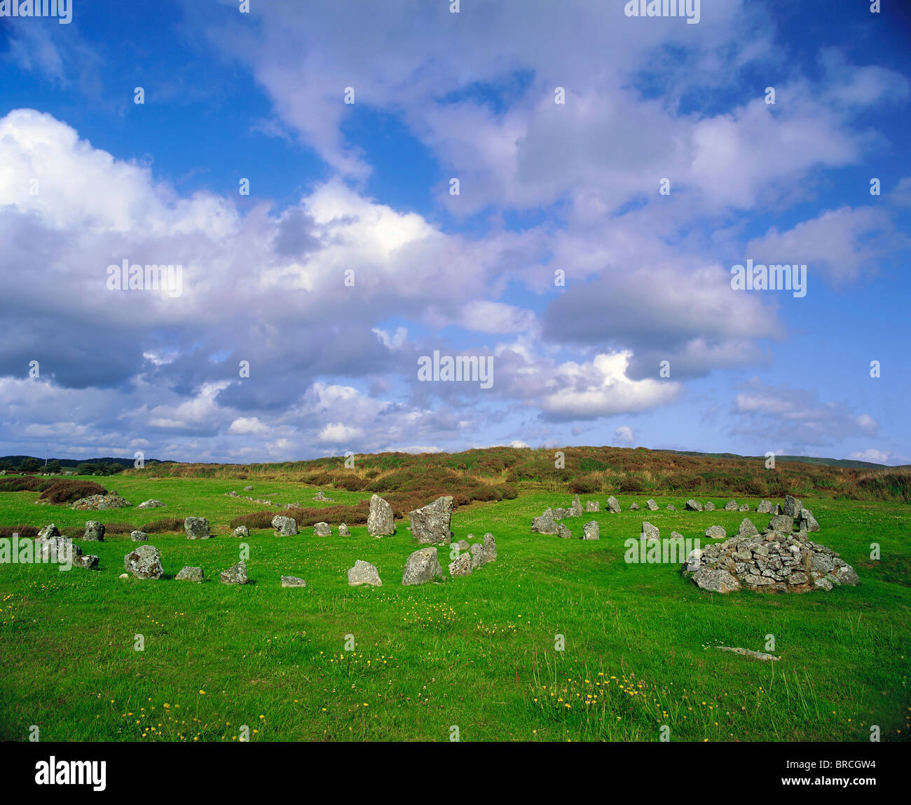 Beaghmore Stone Circles, Sperrin Mountains, Co Tyrone, Ireland Stock ...