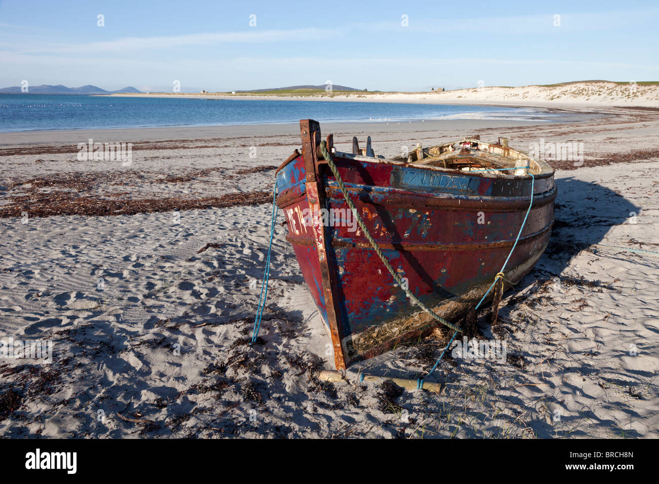 Fishing boat, Berneray, Outer Hebrides, Scotland Stock Photo - Alamy