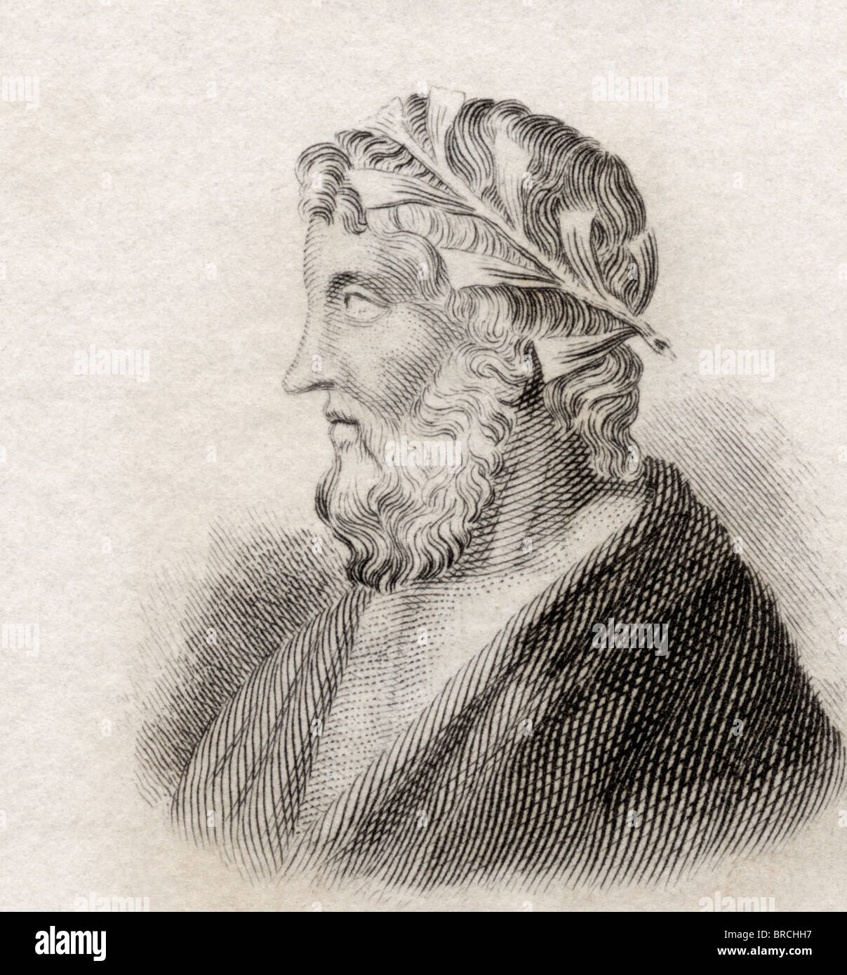 Theocritus. Ancient Greek bucolic poet. From Crabb's Historical ...