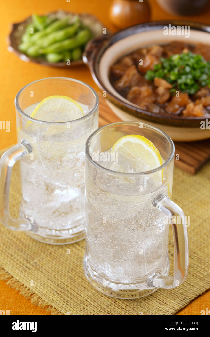 Shochu with lemon soda hi-res stock photography and images - Alamy