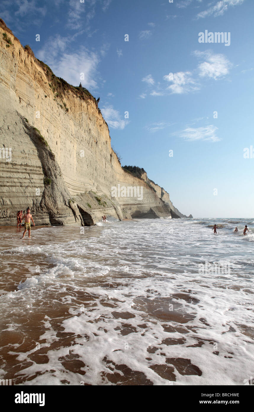 Sunset Beach Peroulades Stock Photo - Alamy