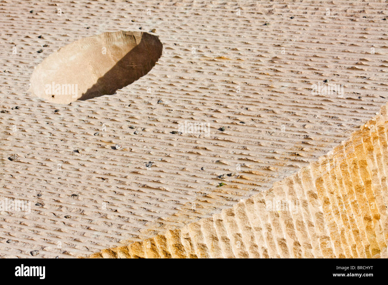 Carved millstone line texture Stock Photo - Alamy