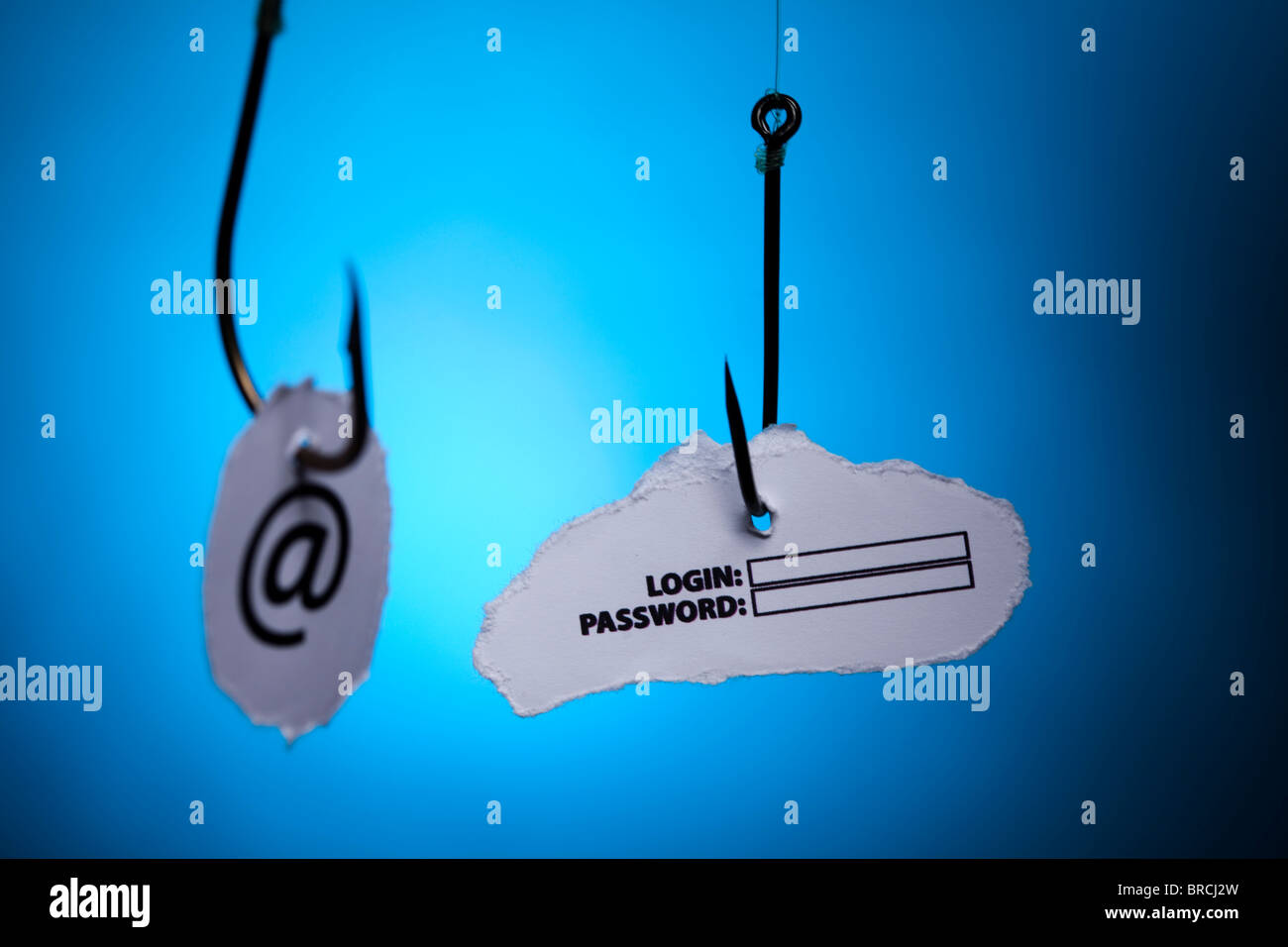 Log-in and password on hook Stock Photo - Alamy