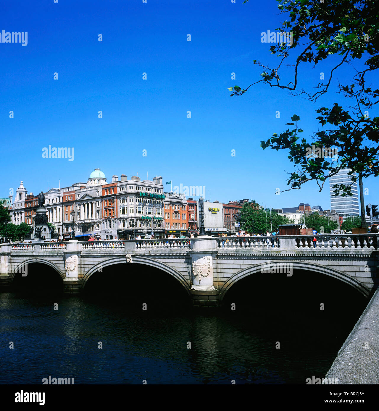 Dublin City, O'connell Bridge Stock Photo - Alamy