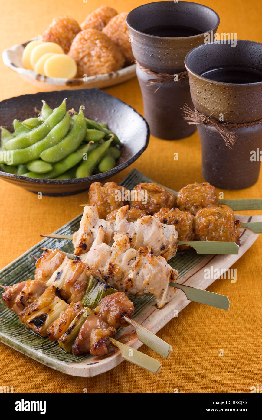 Yakitori grilled chicken japanese hi-res stock photography and images ...