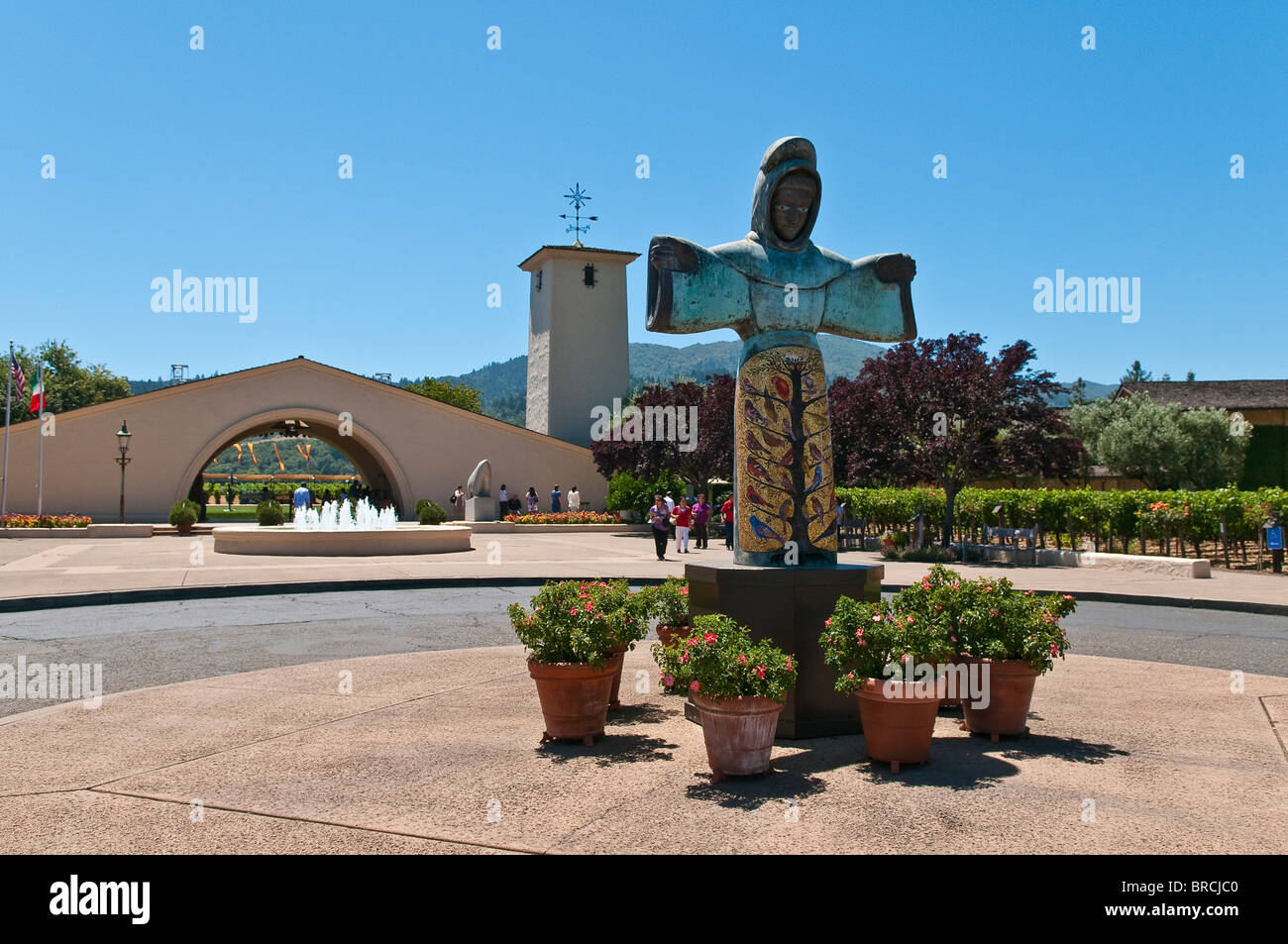 Entrance of the Robert Mondavi Winery, Napa, Valley, California, USA ...
