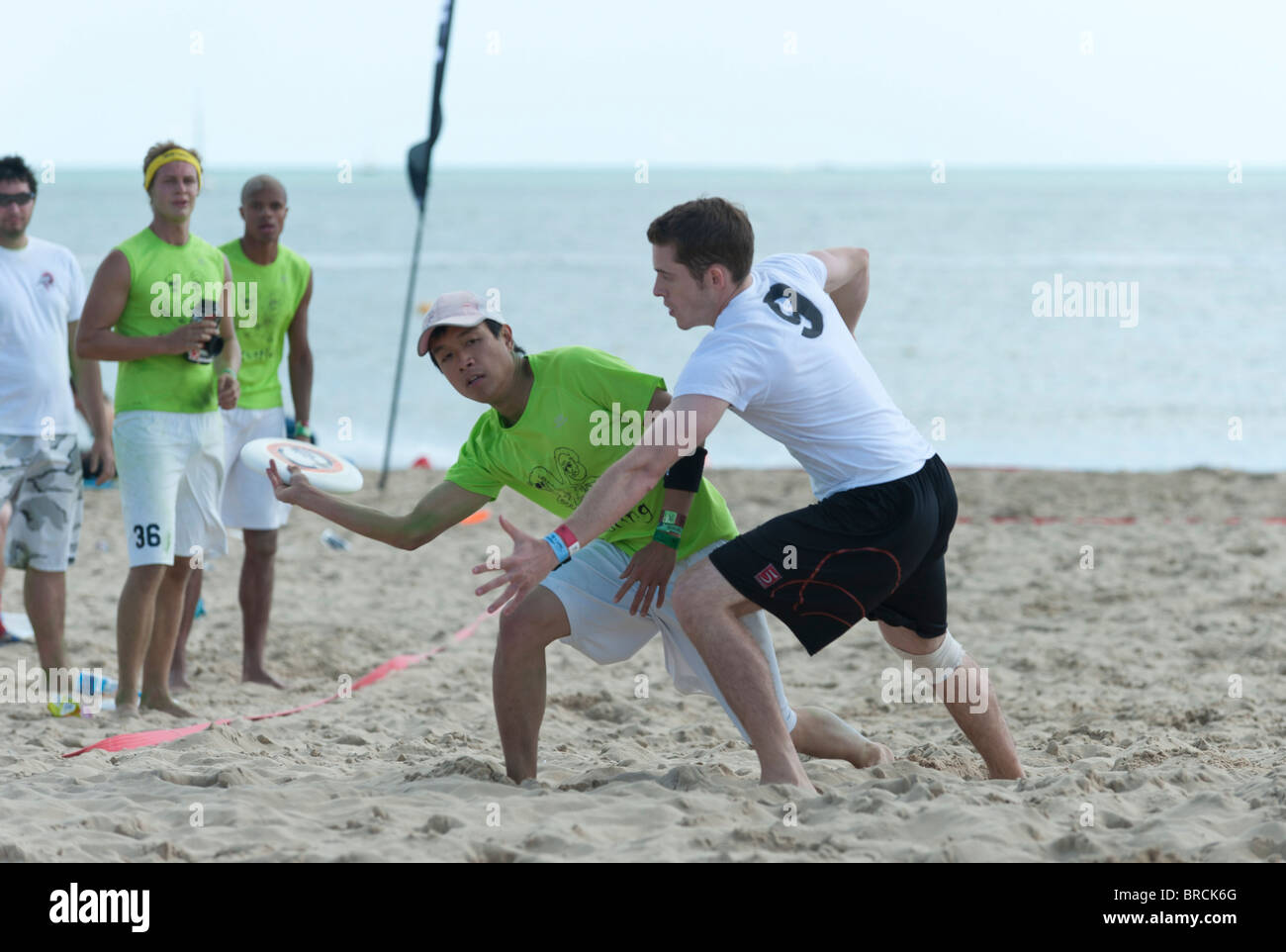 Extreme Frisbee, one of the events at Windfest 2010, held at Sandbanks ...