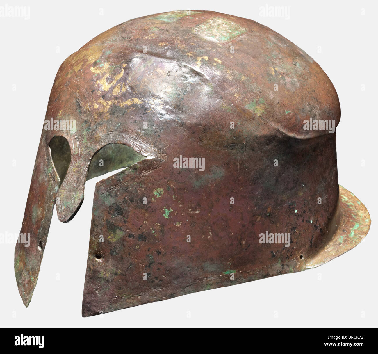 An Apulian-Corinthian helmet, 6th - 5th century B.C. Bronze. A ...