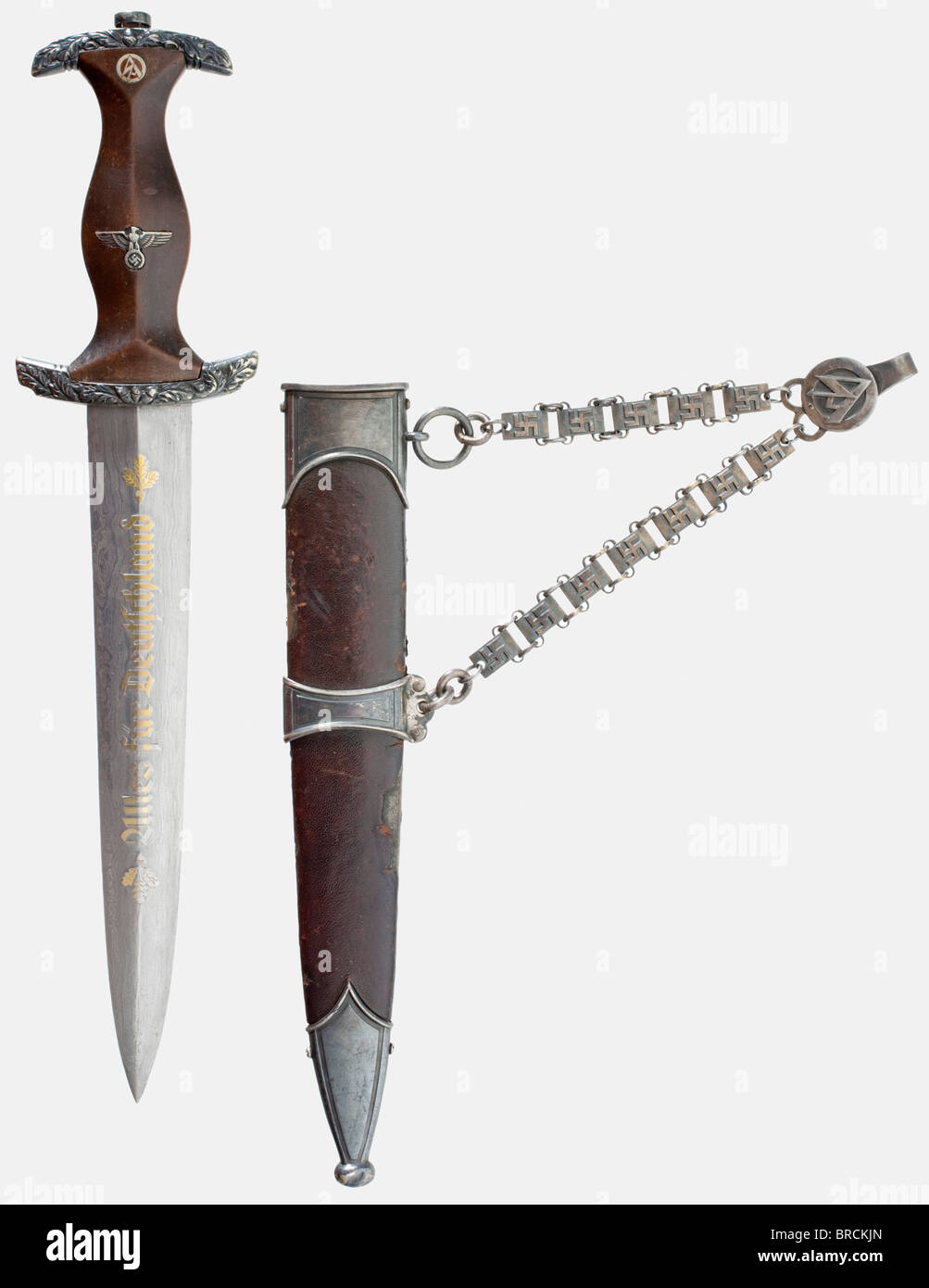 An honour award dagger with chain suspension, for high ranking SA ...