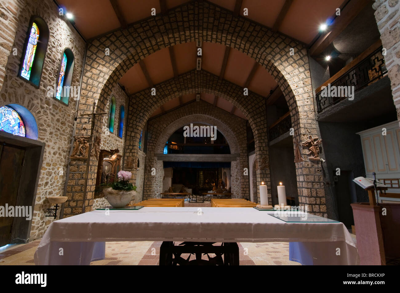 Church, franciscan sanctuary of Greccio, Greccio, Rieti, Lazio (Latium ...