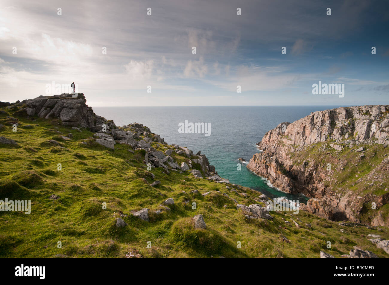 Coast path at Bosigran, West Penwith, Cornwall, England Stock Photo - Alamy