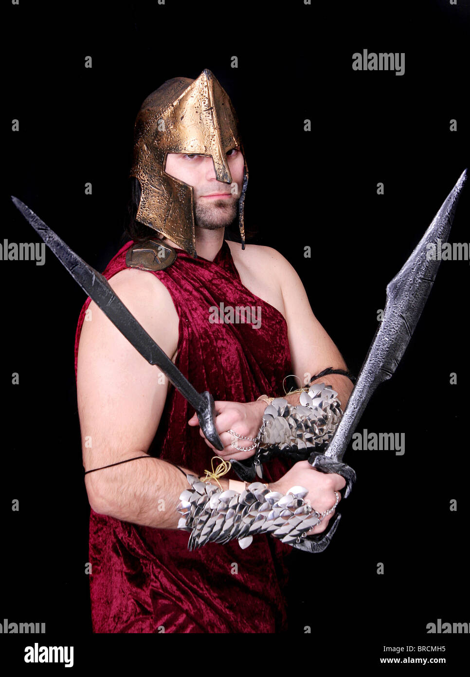Greek warrior in full armor hi-res stock photography and images - Alamy