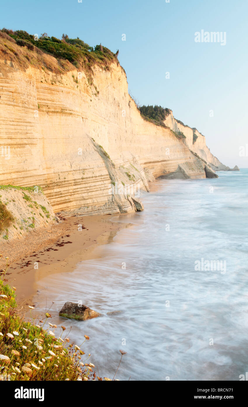 Sunset Beach Peroulades Stock Photo - Alamy
