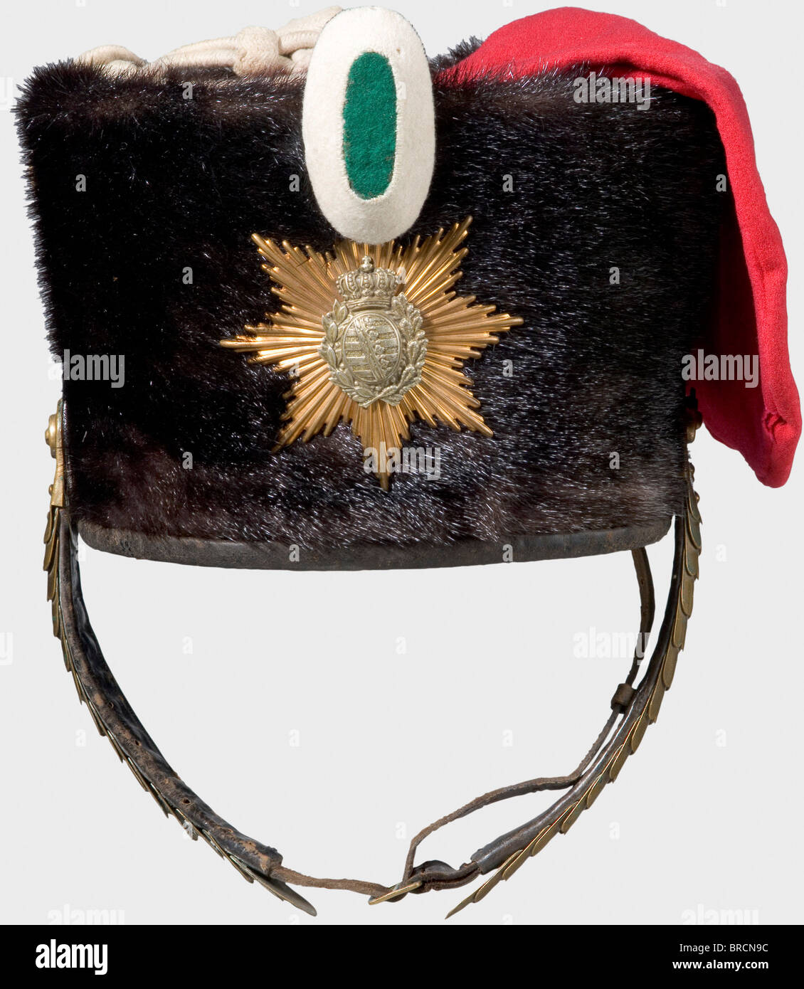 A fur cap for enlisted men, of the Royal Saxon 2nd Hussar Regiment No ...