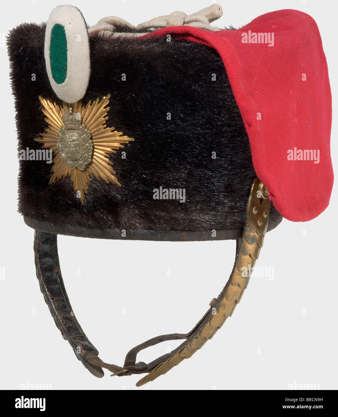 A fur cap for enlisted men, of the Royal Saxon 2nd Hussar Regiment No ...