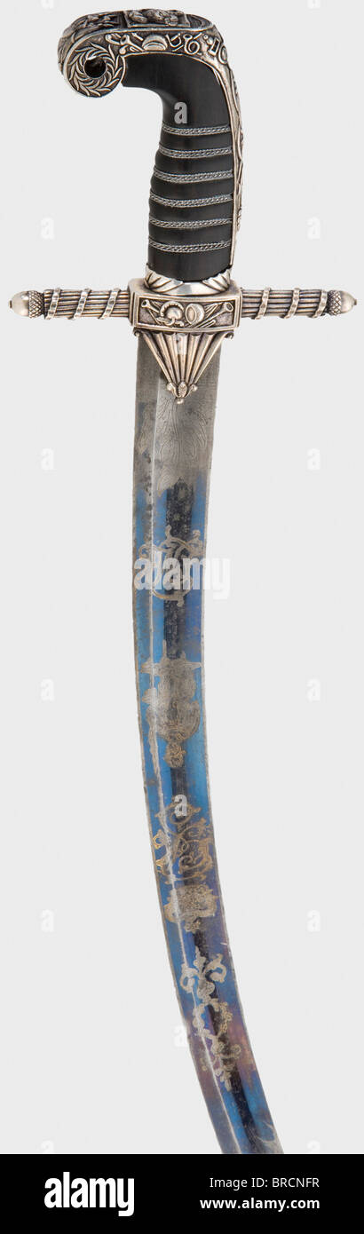 A splendid silver-mounted sabre, for an artillery general, Great ...