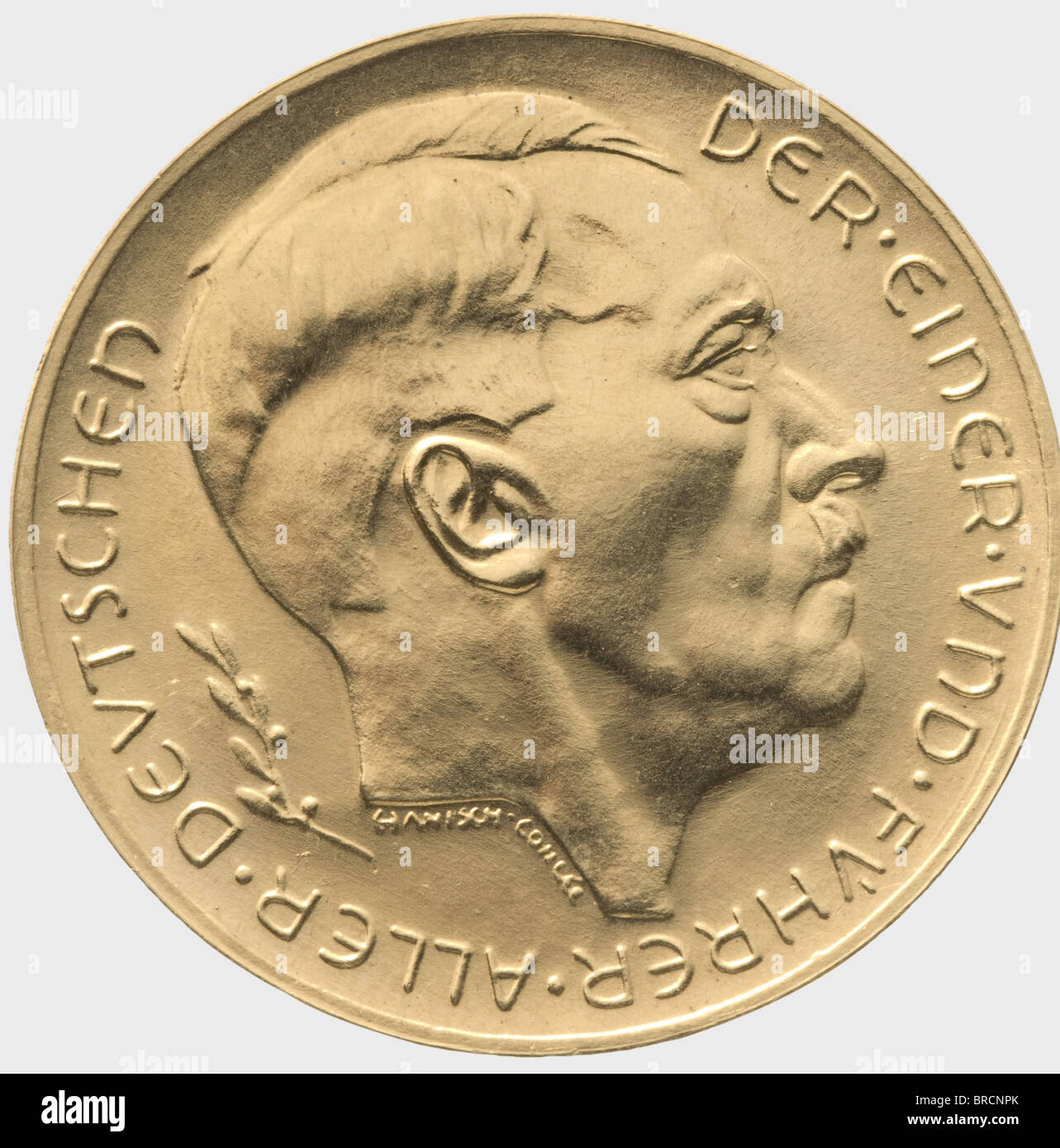 A gold medal, Das Großdeutsche Reich ist entstanden 1938 - 39 Gold. The ...