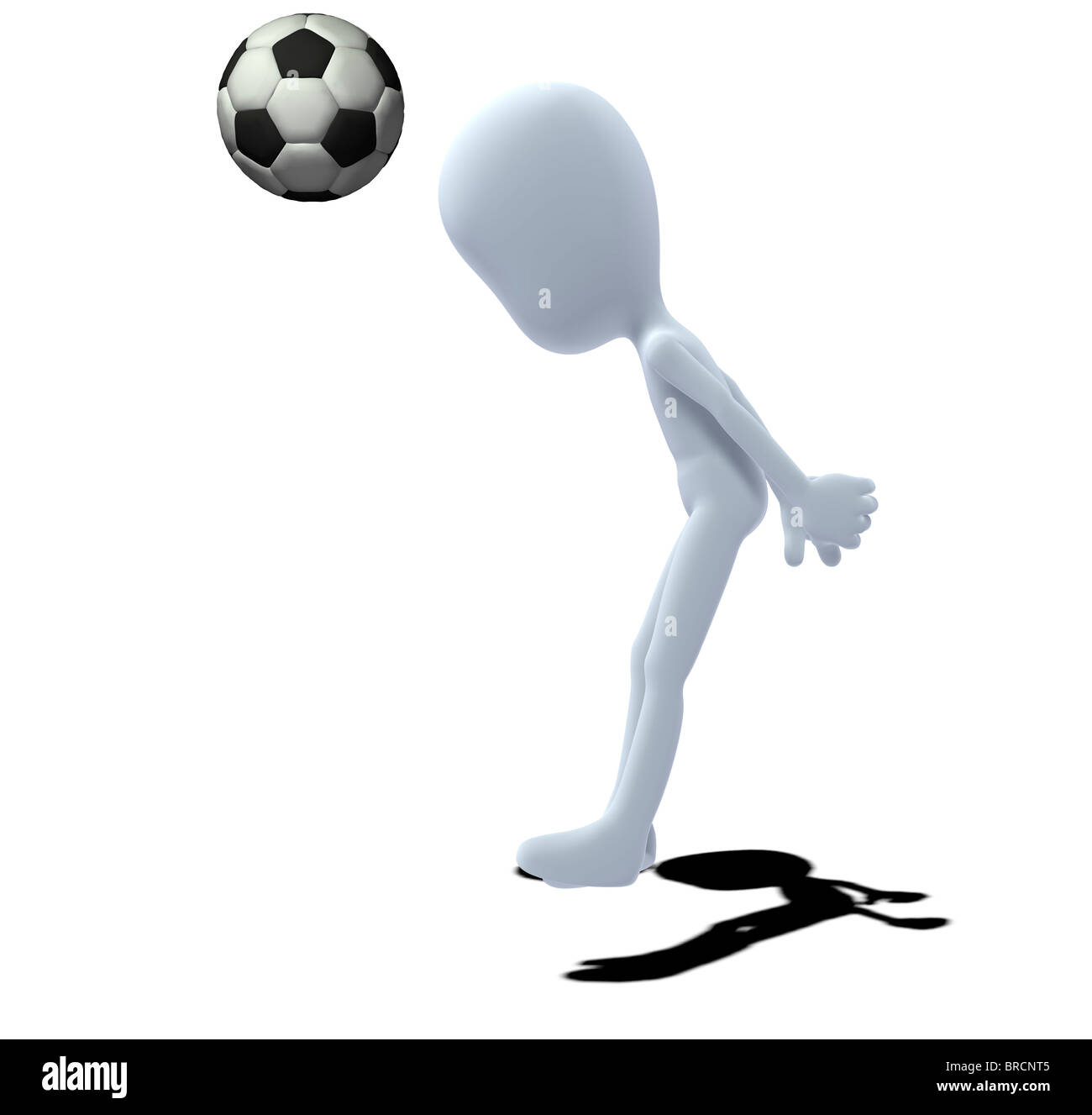 concept figure with soccer ball Stock Photo - Alamy