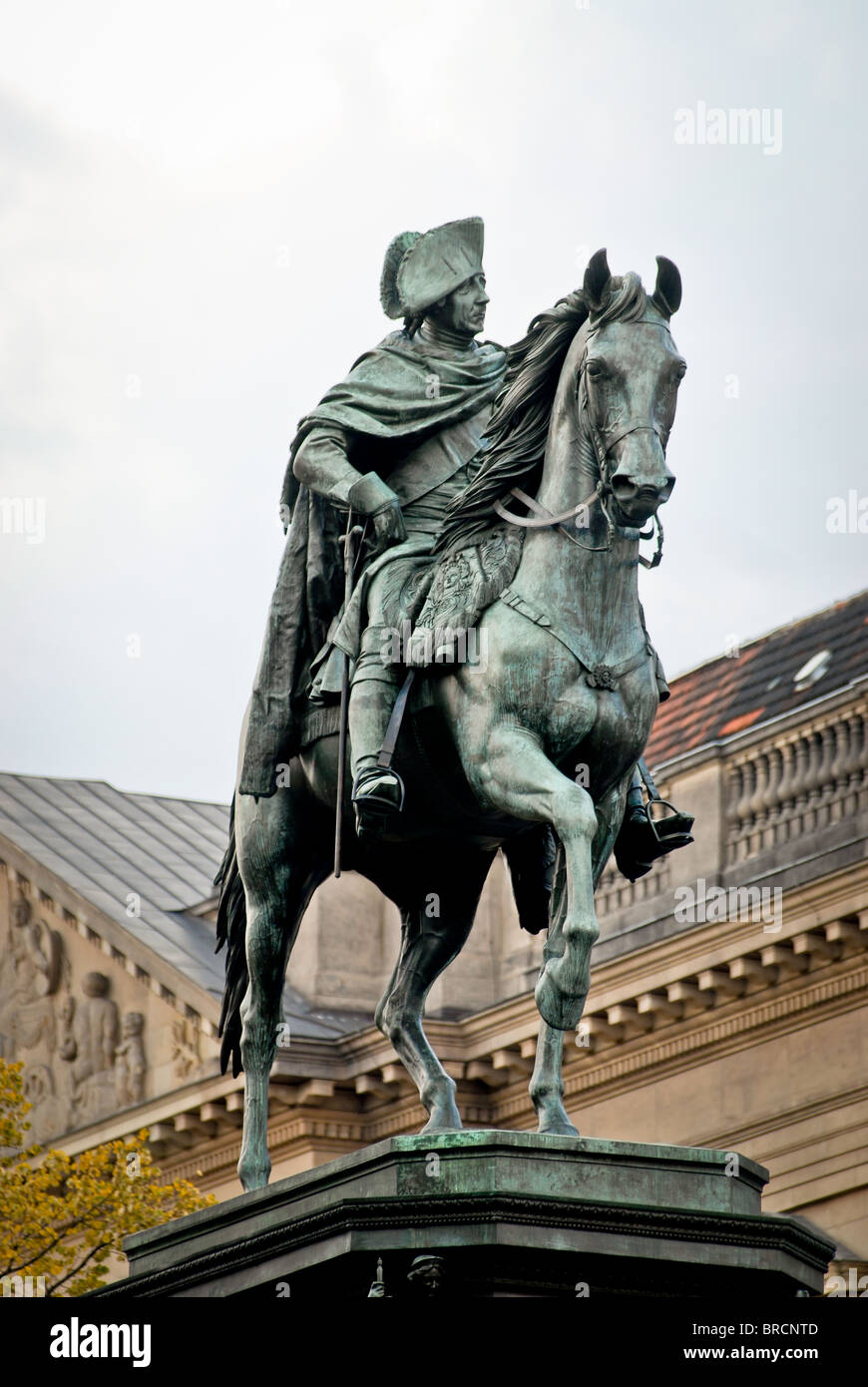 The equestrian statue of Frederick the Great. construction of the ...