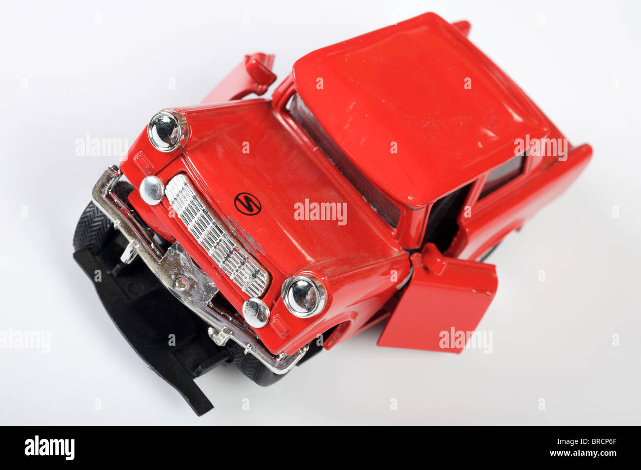 Smashed up toy car Stock Photo - Alamy