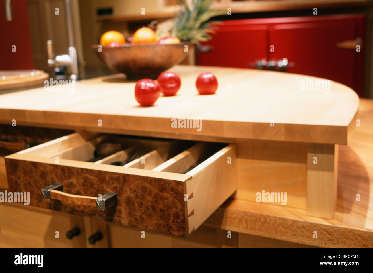 Kitchen drawer open details hi-res stock photography and images - Alamy