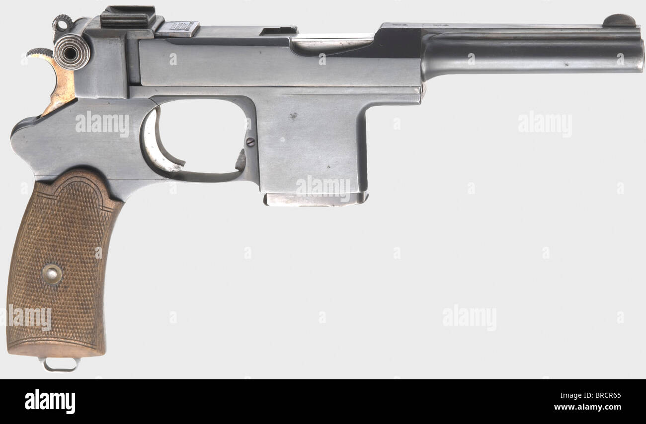 A Bergmann Mars mod. 1903, calibre 9 mm Bergmann, no. 436. Proof mark ...