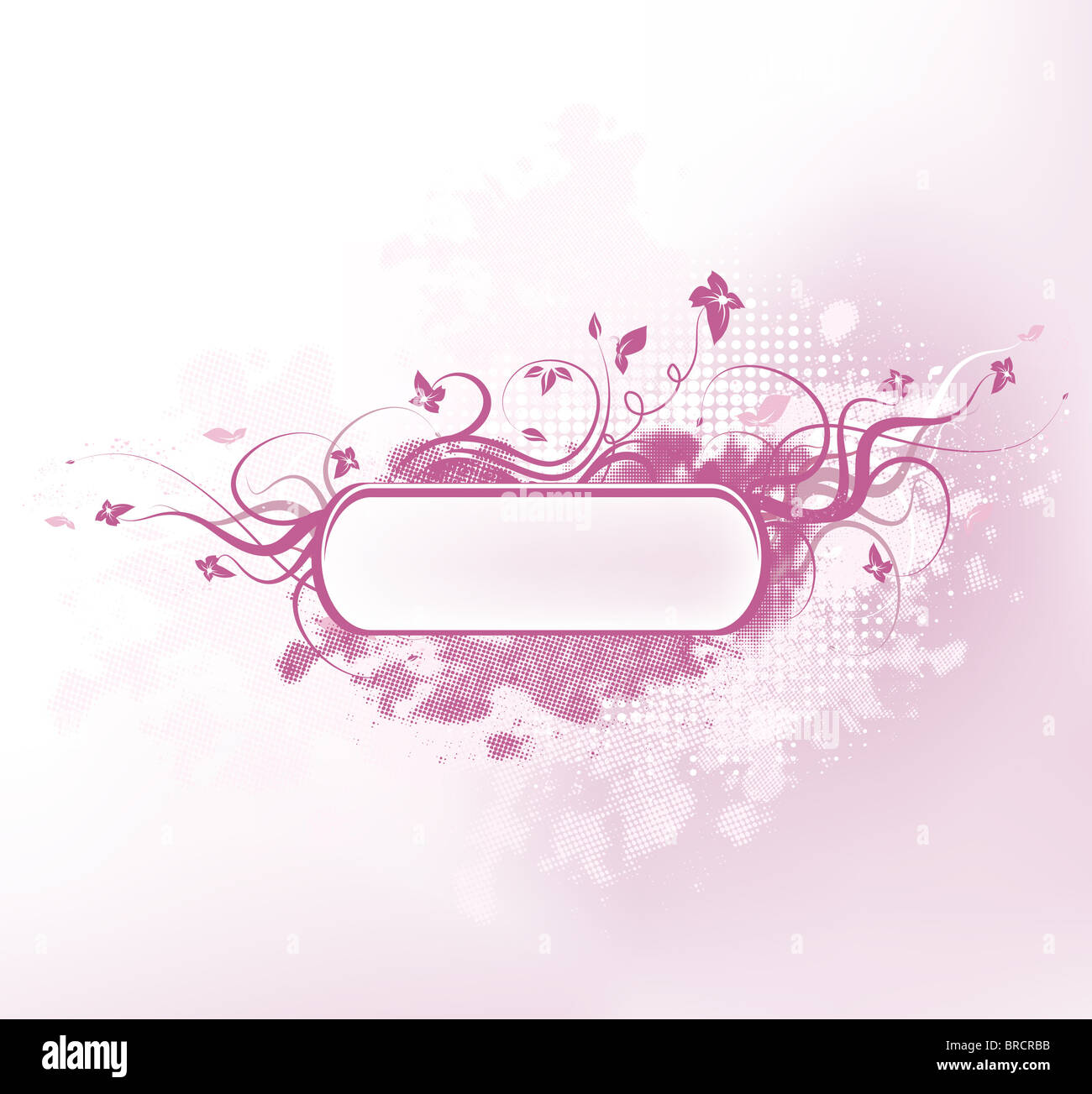 Floral grunge frame with design ornate elements Stock Photo - Alamy