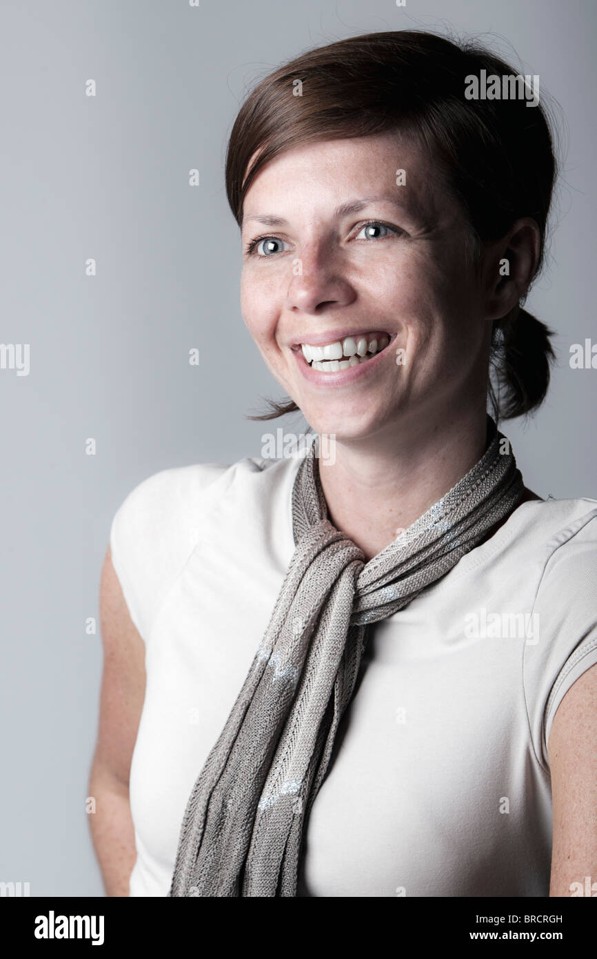 Shot of a Happy Middle Aged Wom Stock Photo - Alamy