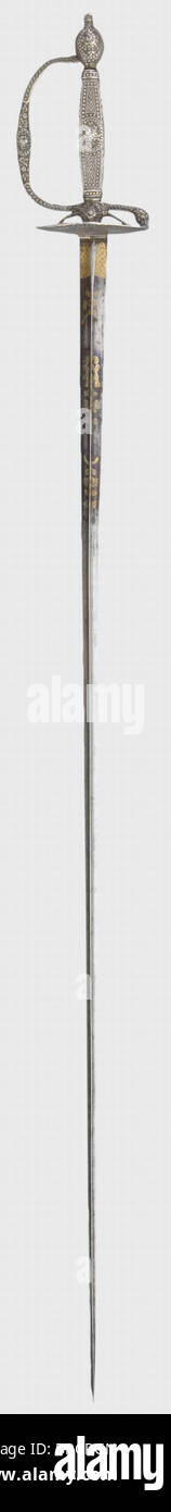 A French silver-hilted small-sword, Paris, 1783 Hollow triangular ...
