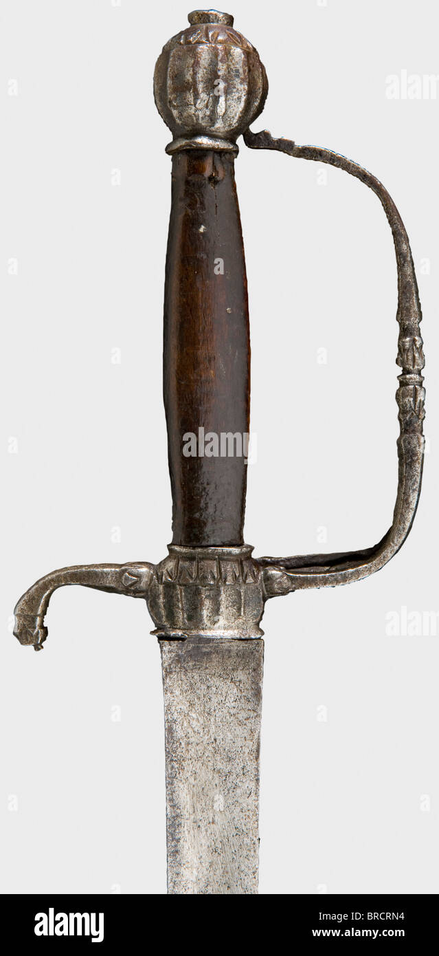 A small-sword with chiselled iron hilt, Flemish/French, circa 1670 ...