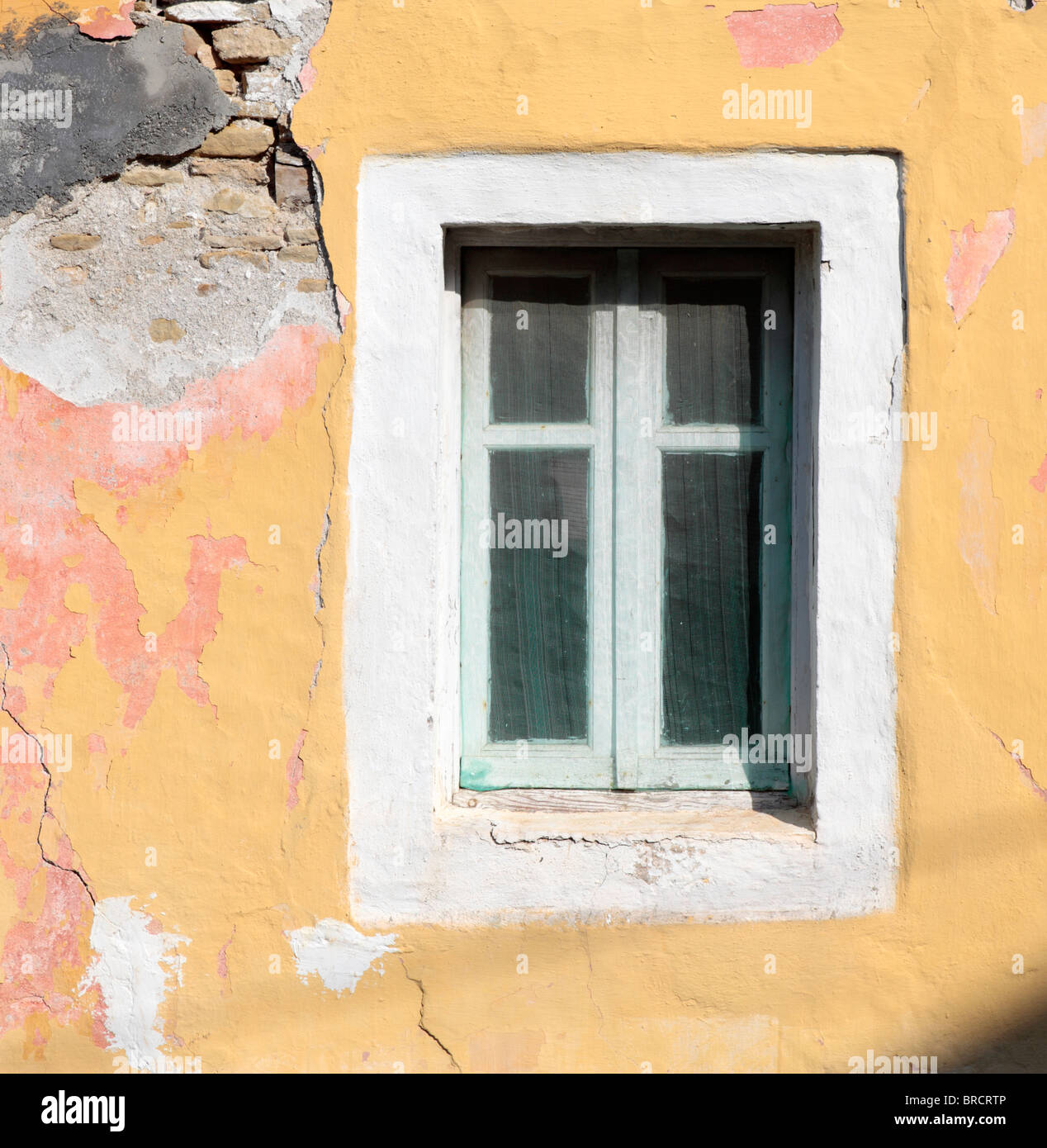 Old Yellow Window Stock Photo - Alamy