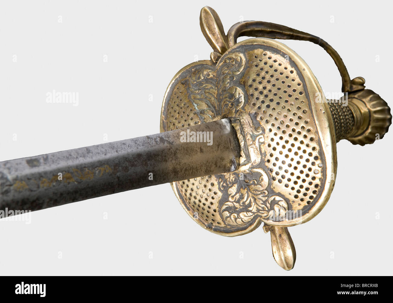 An officer's small-sword, Central Europe, 18th century Double-edged ...