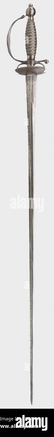 An iron small-sword, Central Europe, circa 1760 Smooth, triangular ...