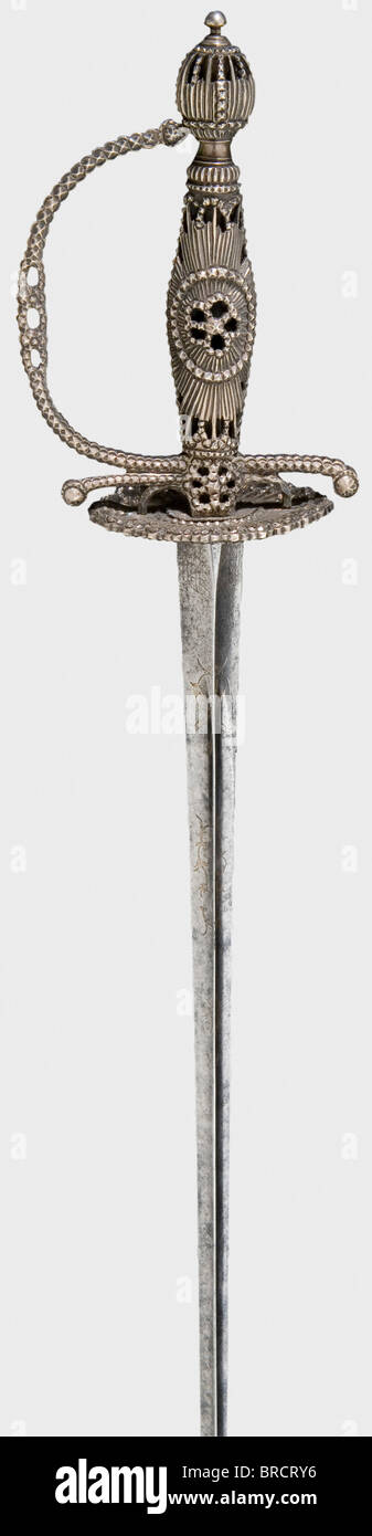 A silver-hilted small-sword, Central Europe, circa 1790 Hollow ...