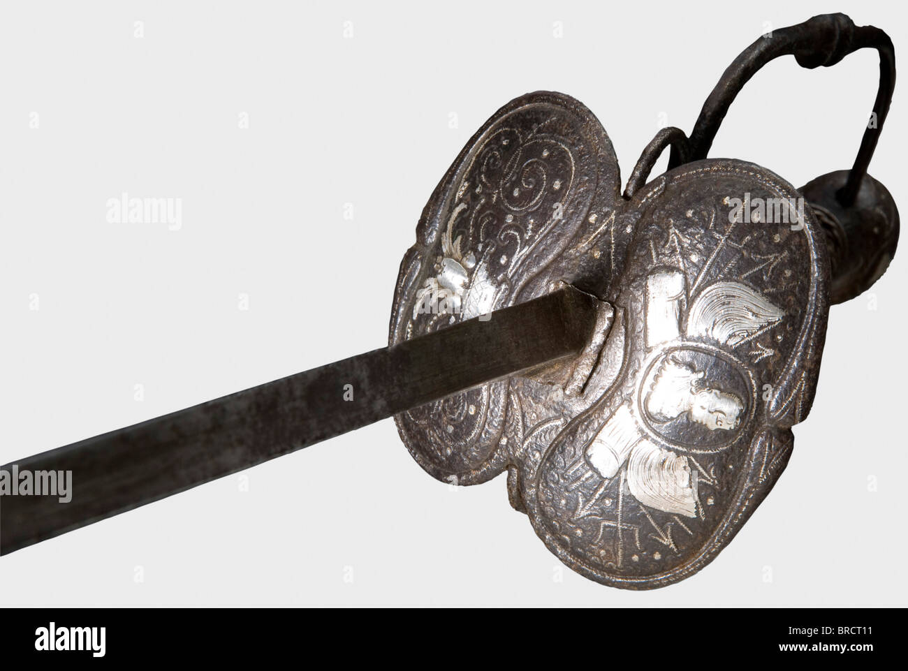 A small-sword with silver-inlaid hilt, Northern Europe, circa 1700 ...