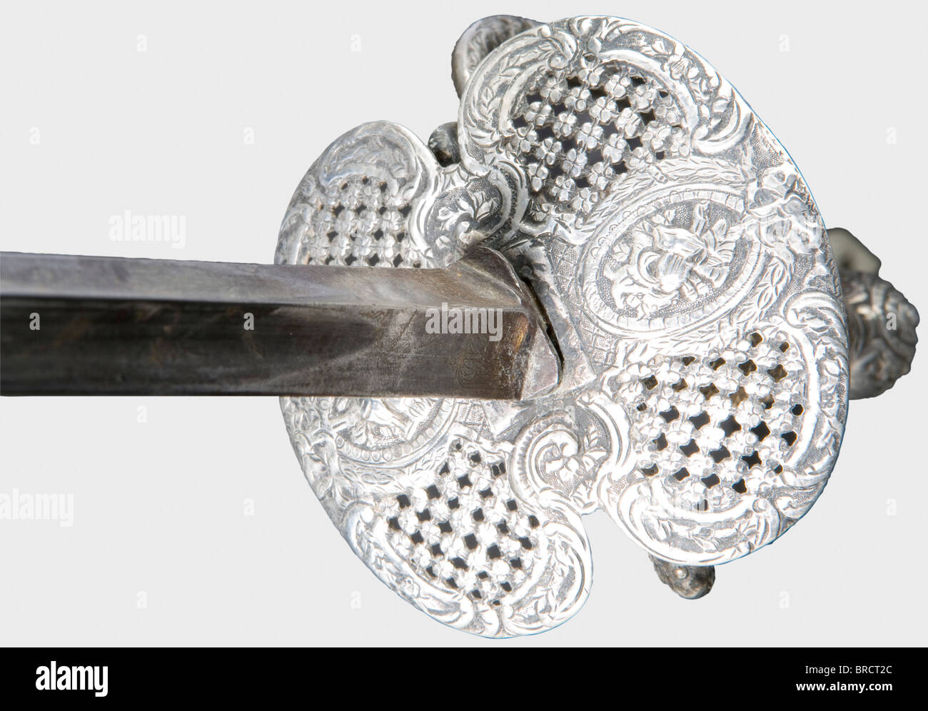A French silver-hilted small-sword, circa 1780 Hollow triangular ...