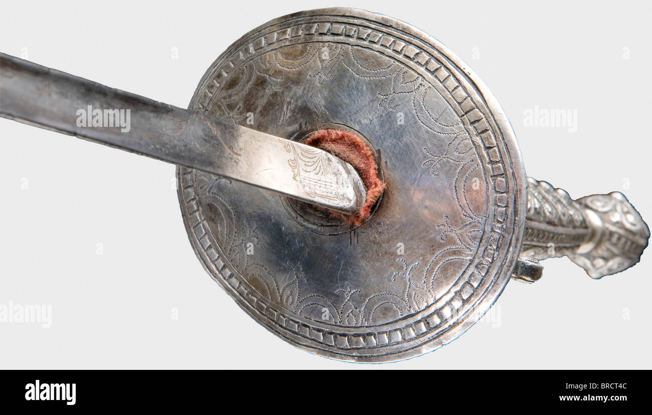 A French silver-hilted small-sword, circa 1800 Hollow triangular ...