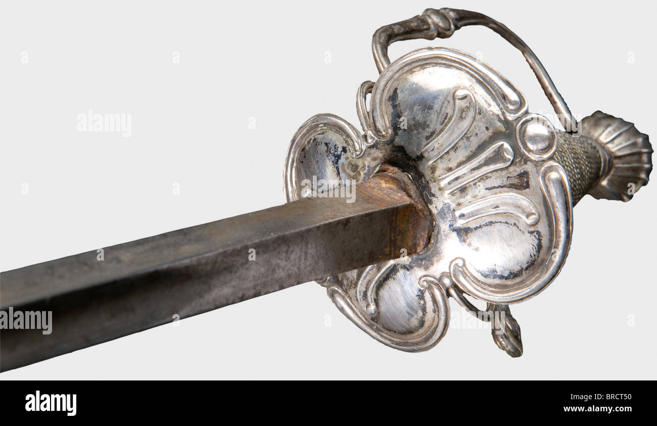 An english silver hilted small sword hi-res stock photography and ...