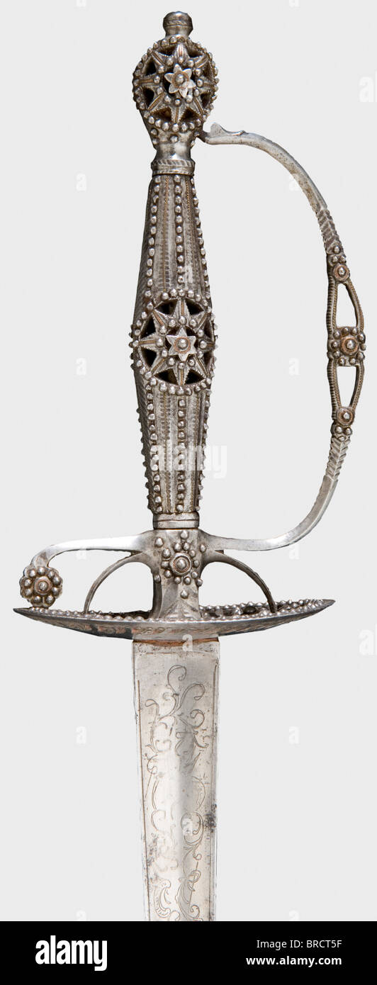 A French iron small-sword, circa 1790 A tapering hollow triangular ...